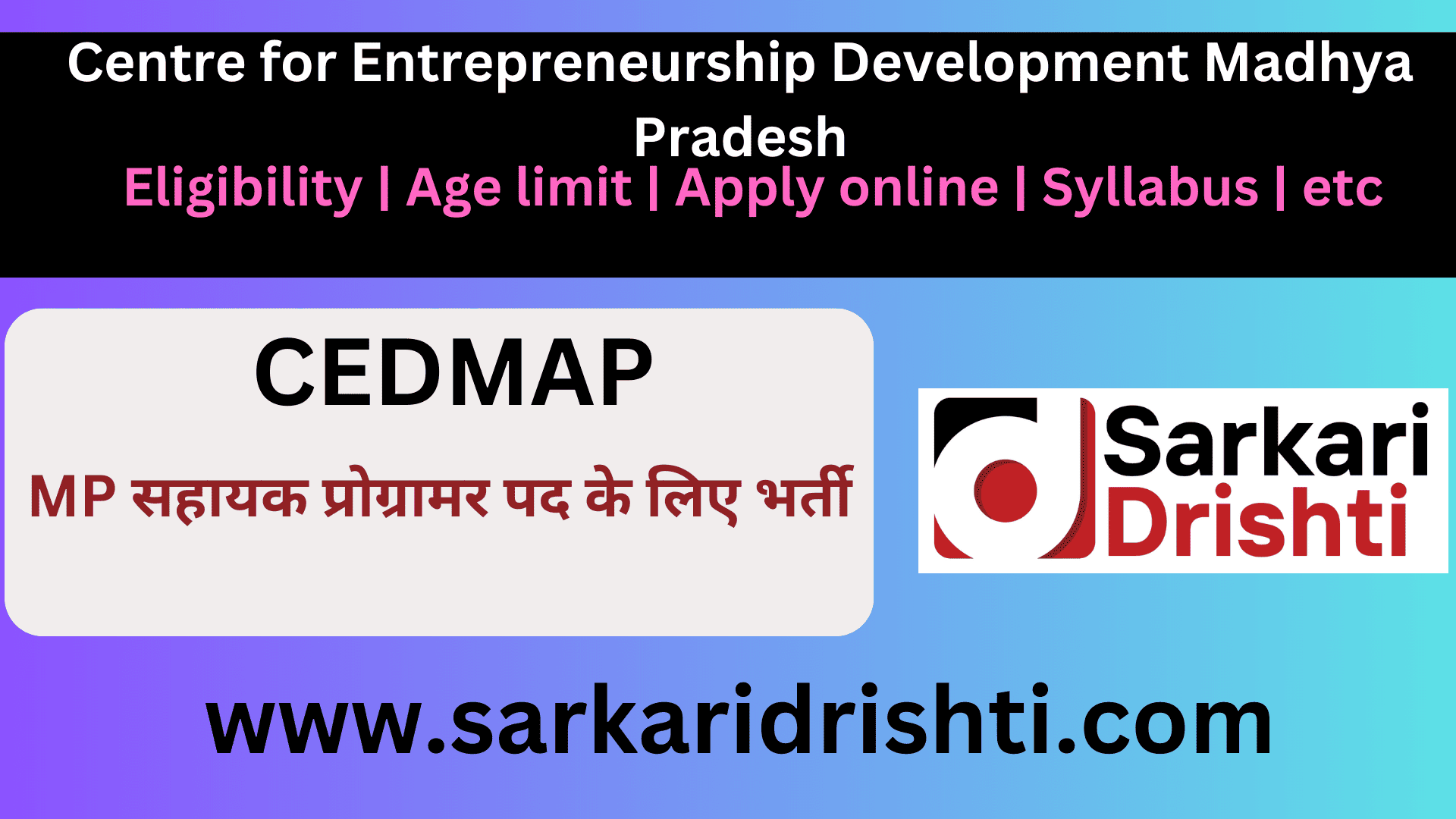 Centre for Entrepreneurship Development Madhya Pradesh (CEDMAP) | mp ...